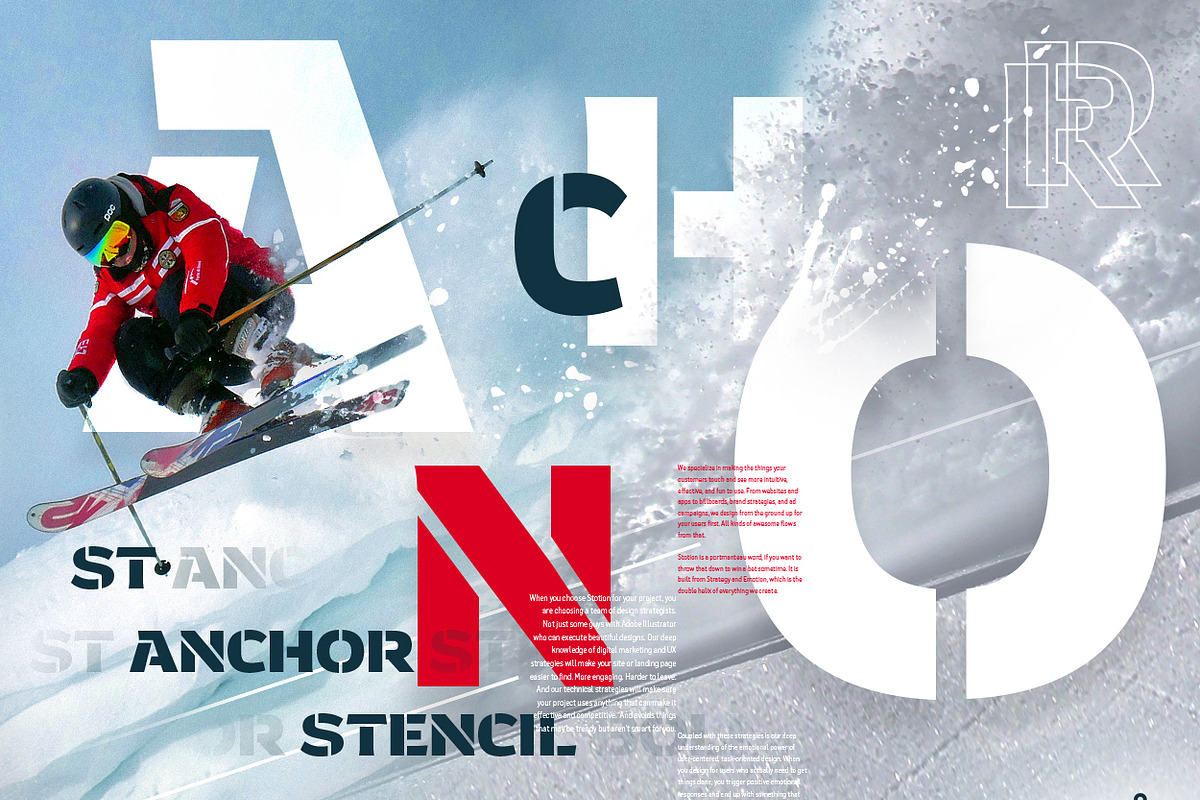 Atrek Stencil - Sharp & Rounded, a Sans Serif Font by Stypeface