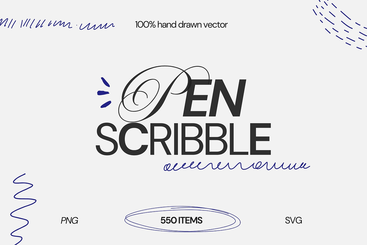 Modern pen scribble bundle, an Object Graphic by Kristina Chistiakova