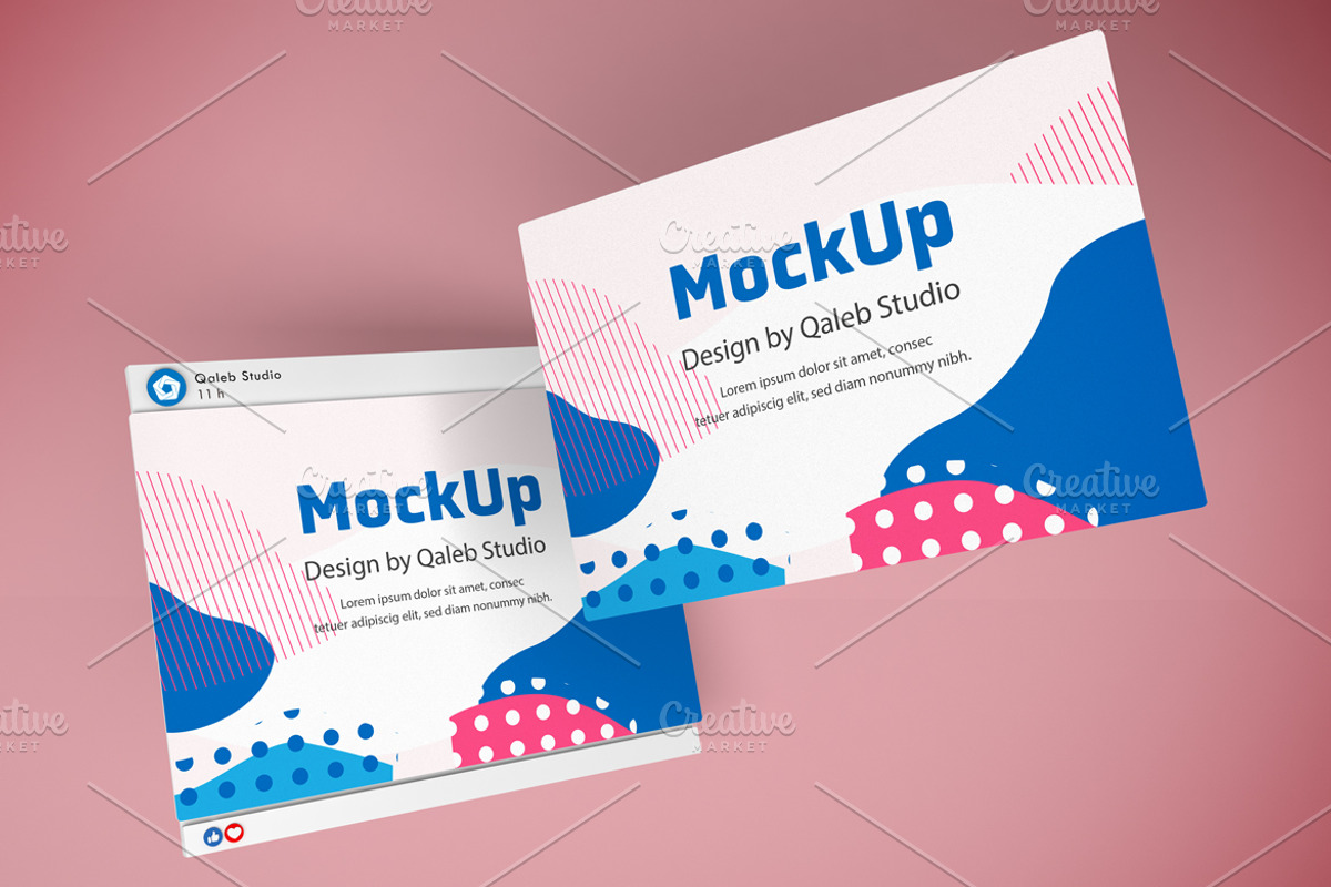 Facebook Web Mockup, a Device Mockup by Qaleb Studio | Creative Market