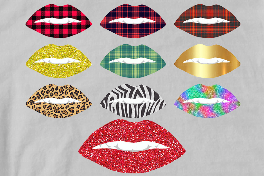 Lips With Teeth PNG Bundle, Lips PNG, an Illustration by Doodle Cloud ...