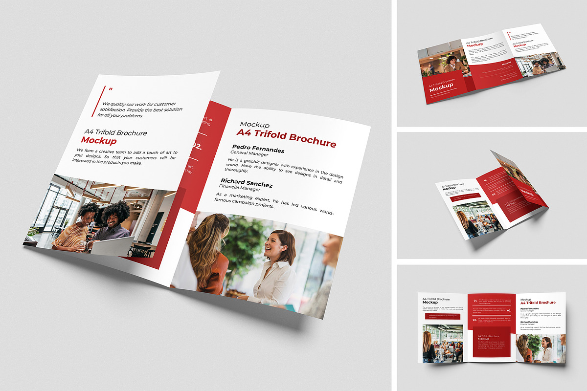 A4 Trifold Brochure Mockup, a Books & Magazine Mockup by swsi-studio