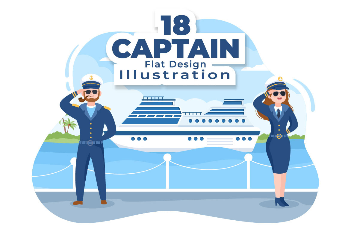 18 Cruise Ship Captain Illustration, a Person Illustration by denayunebgt