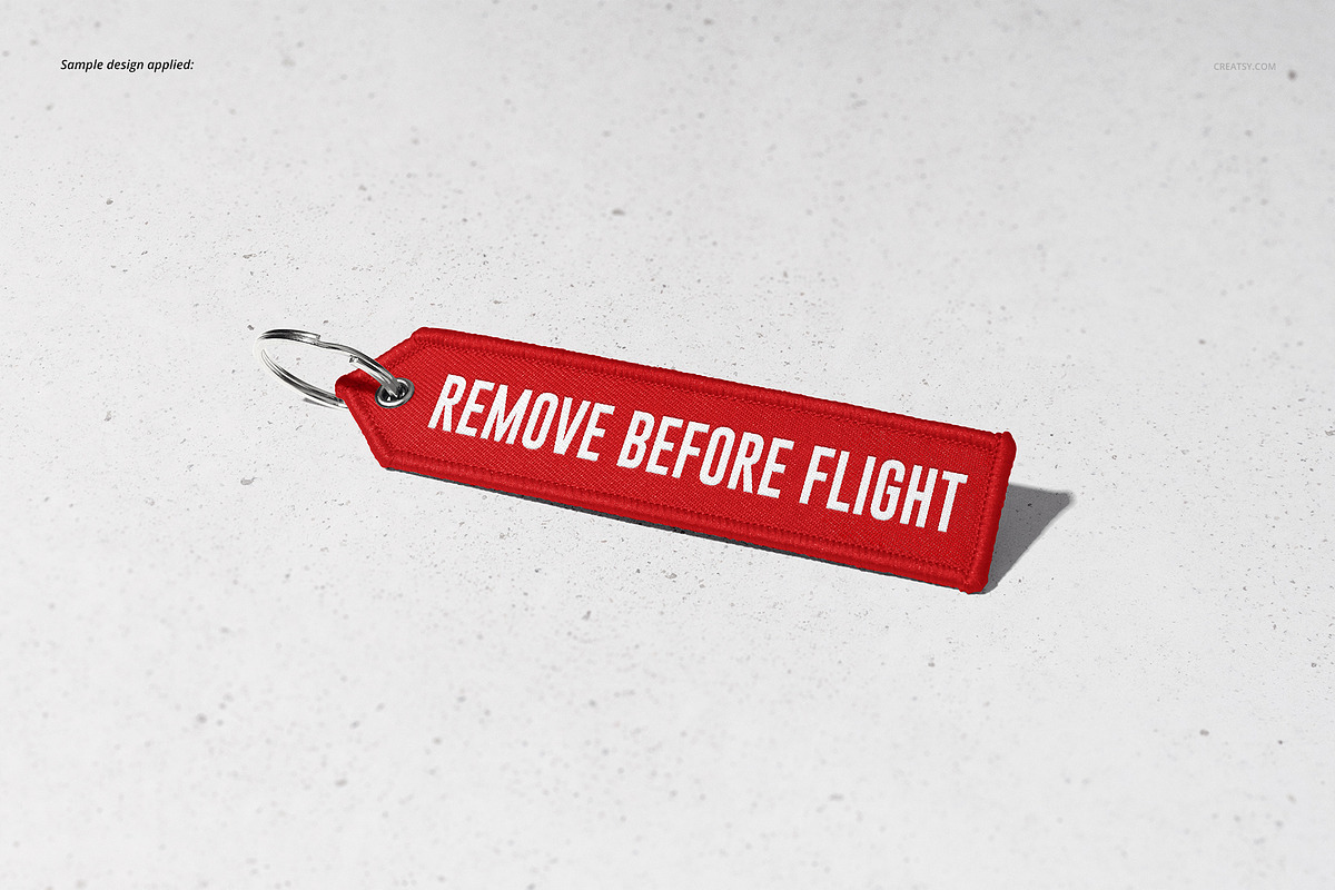 Remove Before Flight Keychain Mockup, a Product Mockup by creatsy5