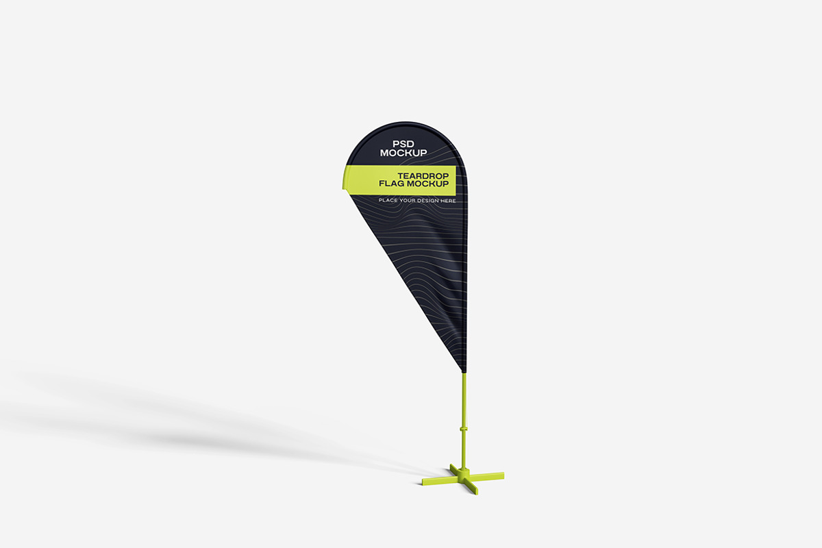 Teardrop Flag Mockup, an Advertising Mockup by bimockup
