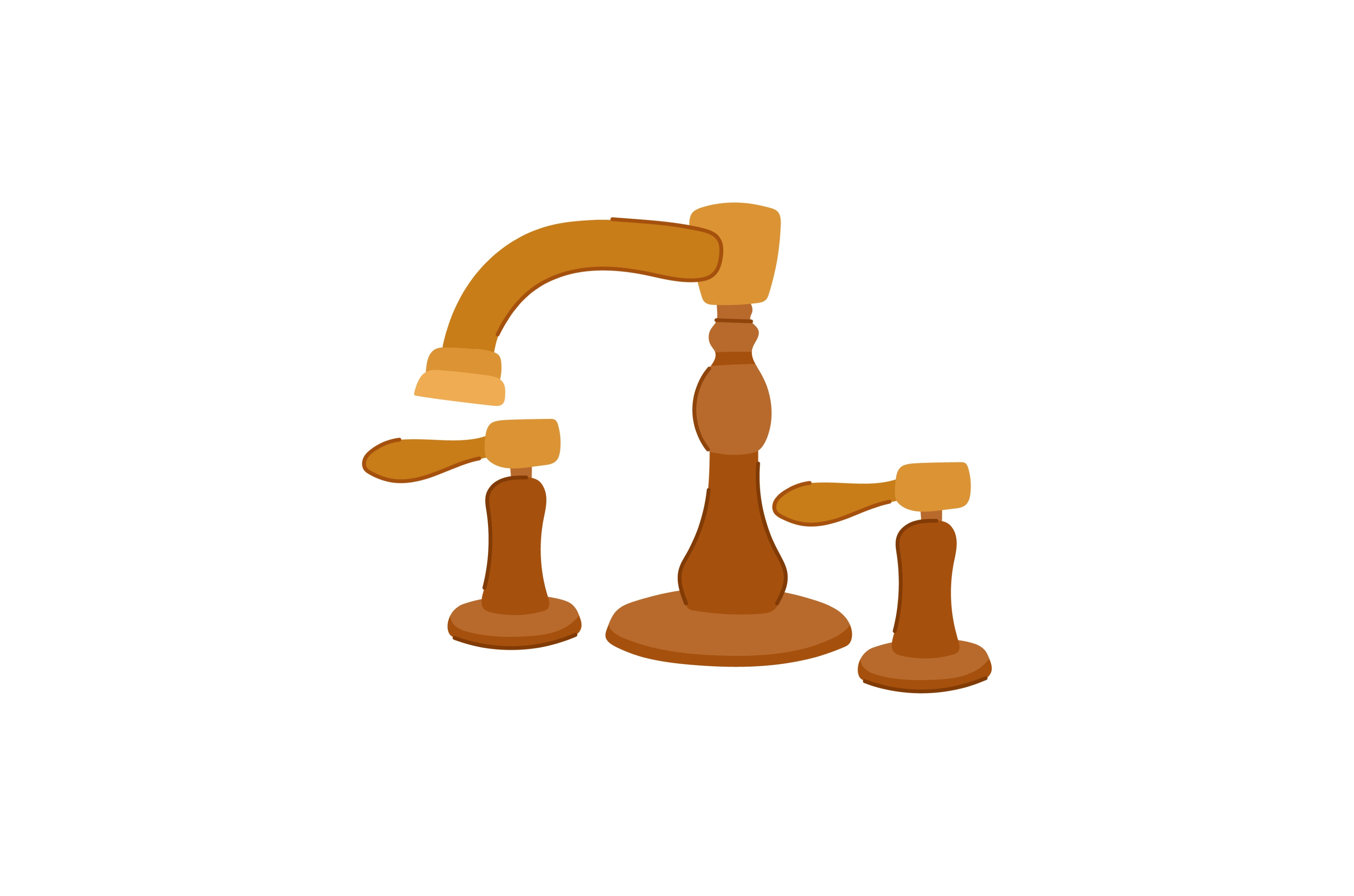 hygiene bathroom faucet cartoon | Object Illustrations ~ Creative Market