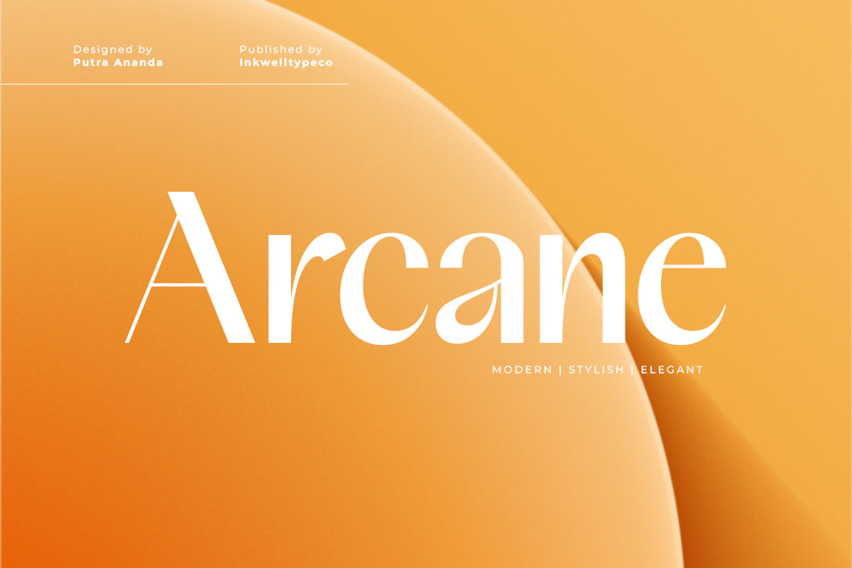 Arcane - 2 style font, a Sans Serif Font by InkwellTypeCo | Creative Market
