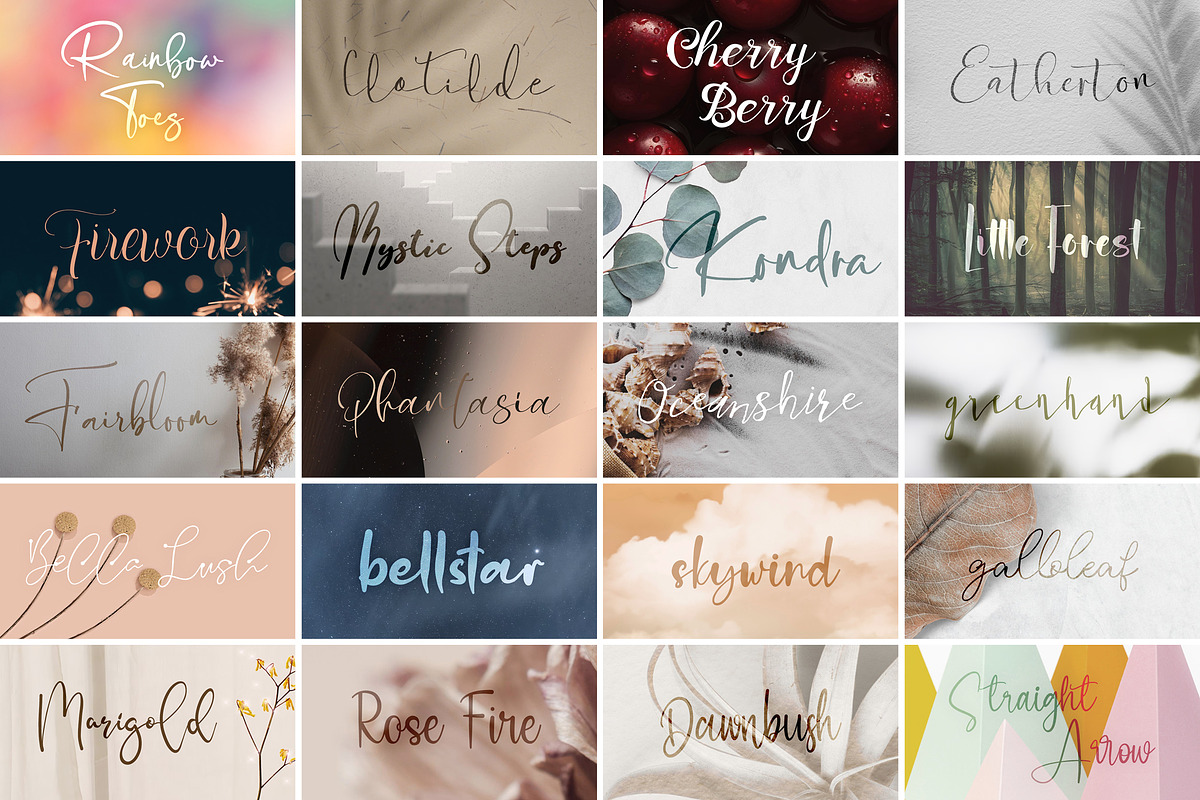 Chic and Unique Font Bundle Vol 1, a Font by Keke Studio