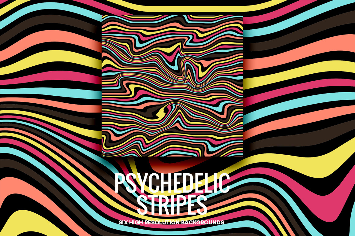Psychedelic Stripes, a Pattern Graphic by Digital Art Creations
