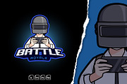 Battle Helmet Mascot Logo Gaming, a Branding & Logo Template by tkzgraphic