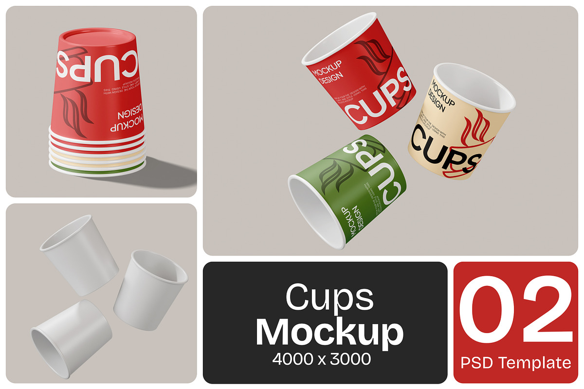 Cup Mockup, a Cups & Container Mockup by Permadi Creative