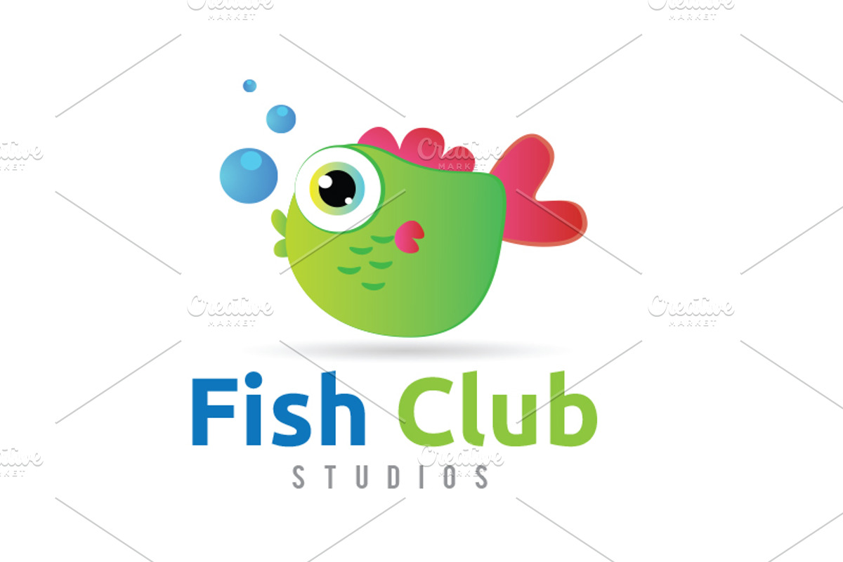 Fish Club Logo, a Branding & Logo Template by Vectorwins Premium Shop