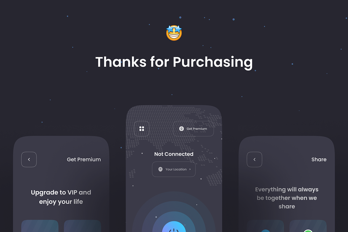 VPNECT - VPN UI KIT, an App Template by Vektora Studio