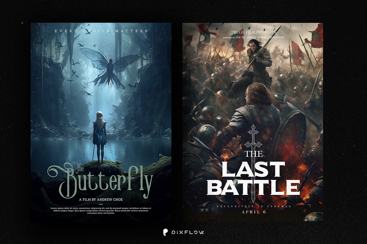 Cinematic Fantasy Posters, a Poster Template by Pixflow