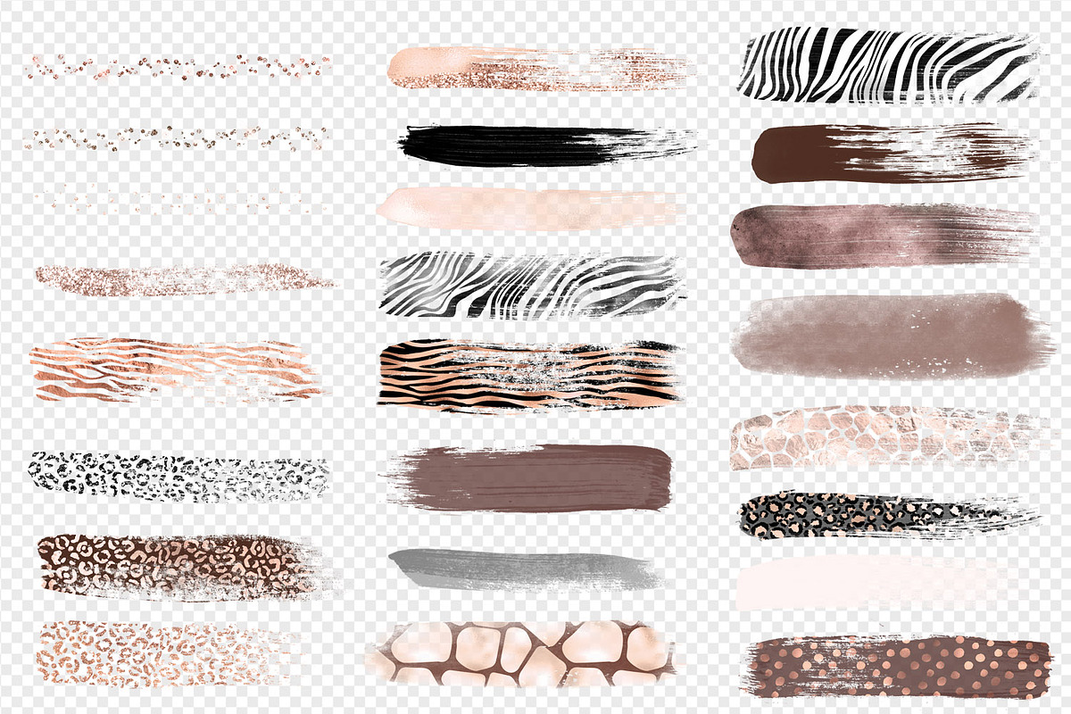 Rose Gold Safari Brush Strokes, an Illustration by Digital Curio ...