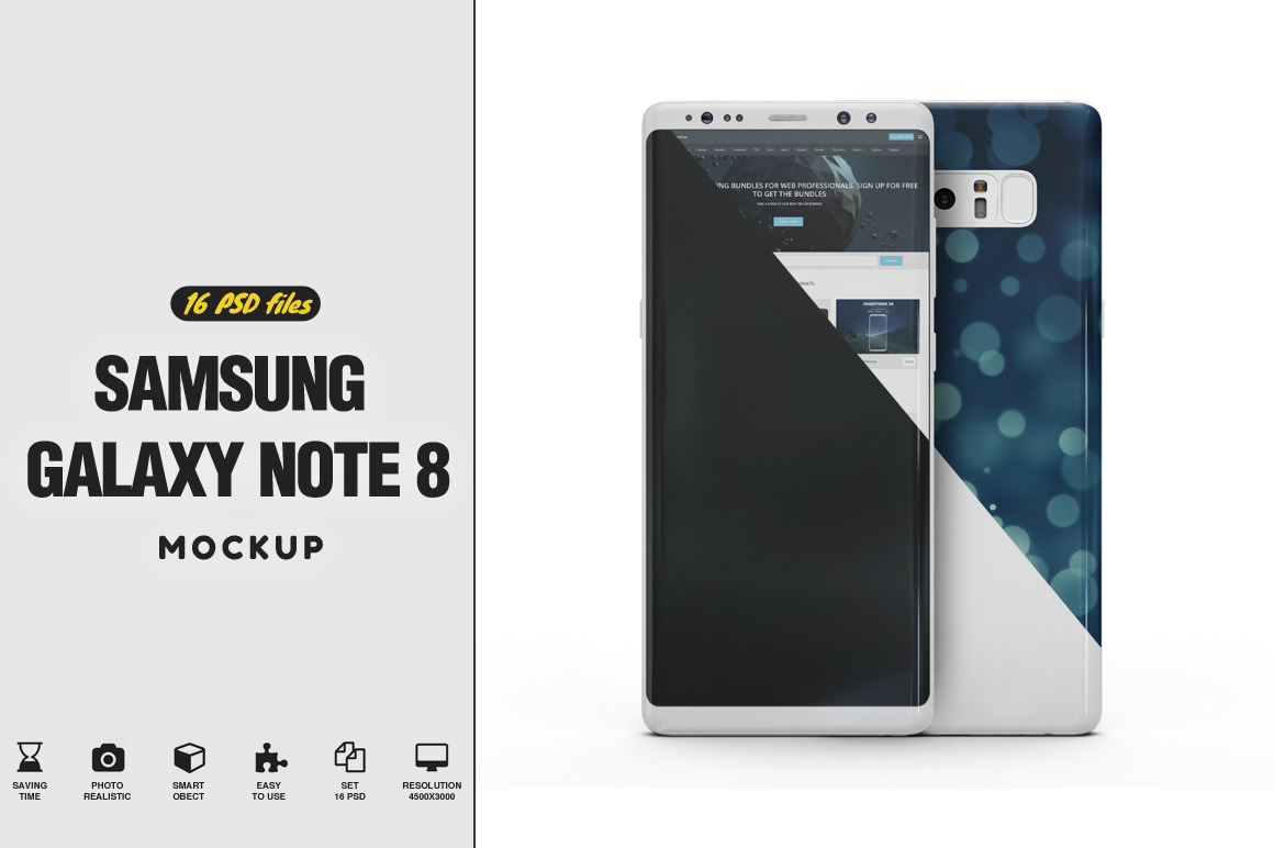 Samsung Galaxy Note 8 Vol.3 Mockup, a Device Mockup by PixelMockup