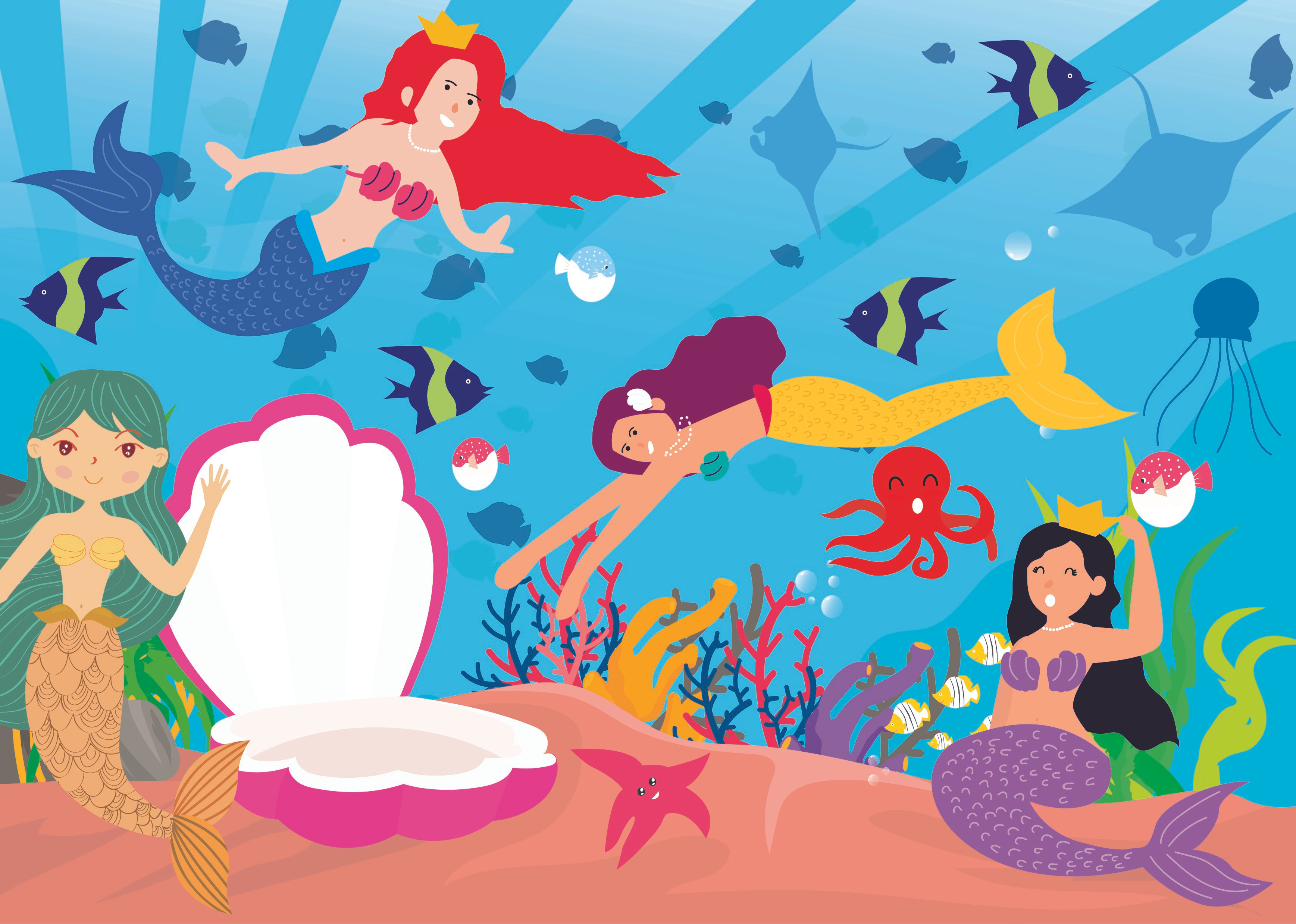 Mermaid Clipart vector
