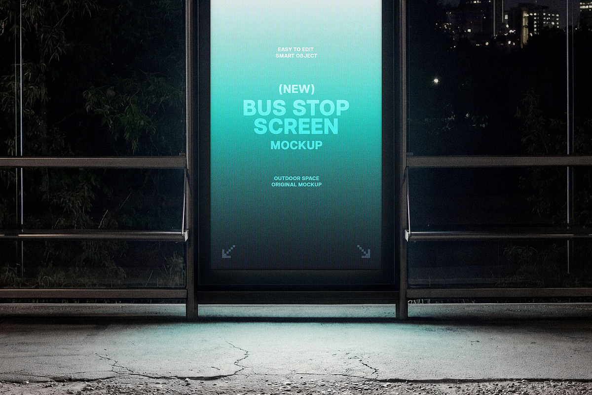 Vertical Bus Stop Screen Mocukp, an Advertising Mockup by Design Squad