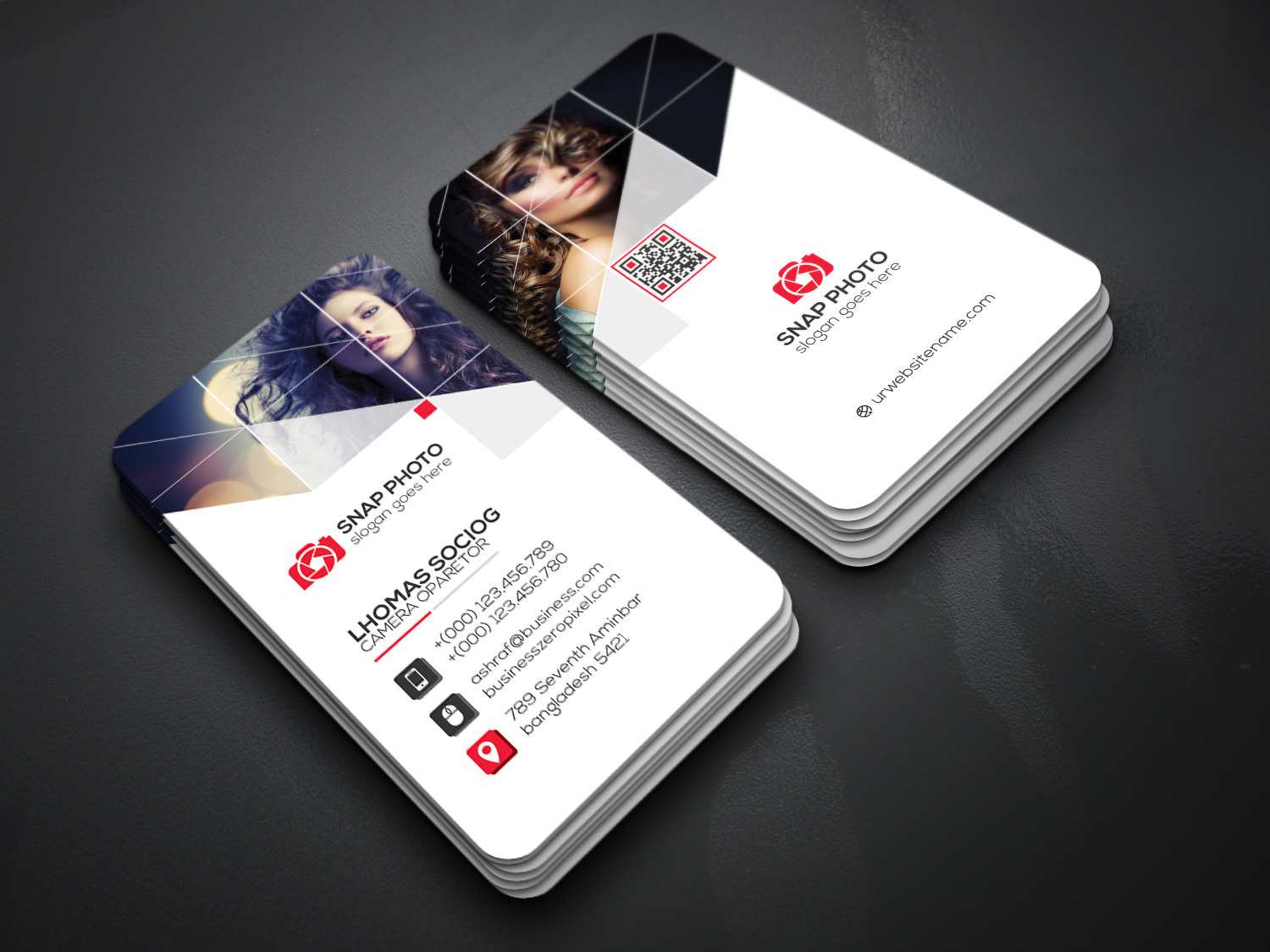 Photo Business Cards, a Business Card Template by Genereux Art