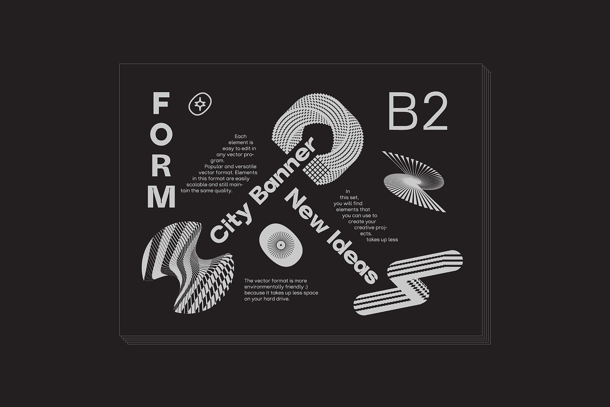 Brutalism. Vector Shapes, a Background Graphic by Vanzyst