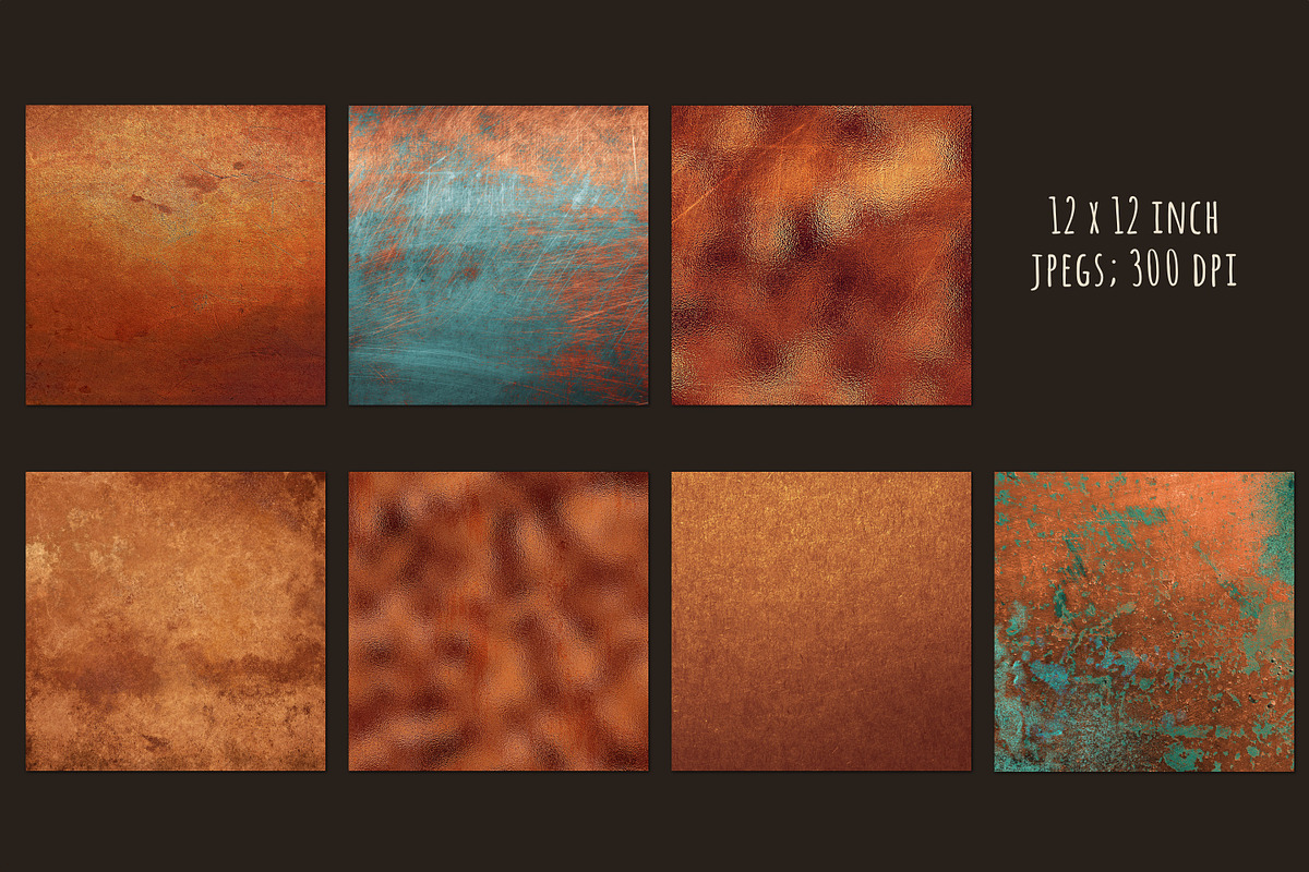 Distressed copper textures, a Texture Graphic by Paper Farms