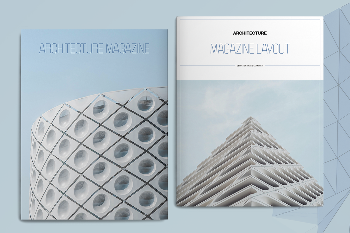 Blue Architecture Magazine Layout, a Magazine Template by Boris Cupac ...