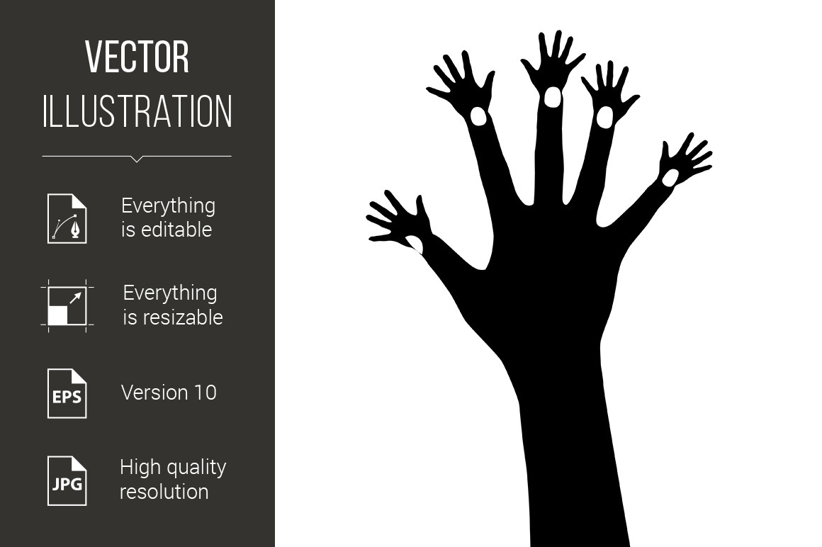 Illustration of abstract hand tree | Background Graphics ~ Creative Market