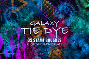 Galaxy Tie Dye Stamp Brushes, a Brush Add-On by OlgaRom
