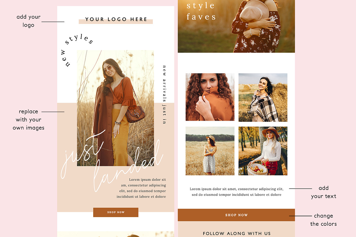 Modern Boho Email Marketing Template, an Email Template by ...