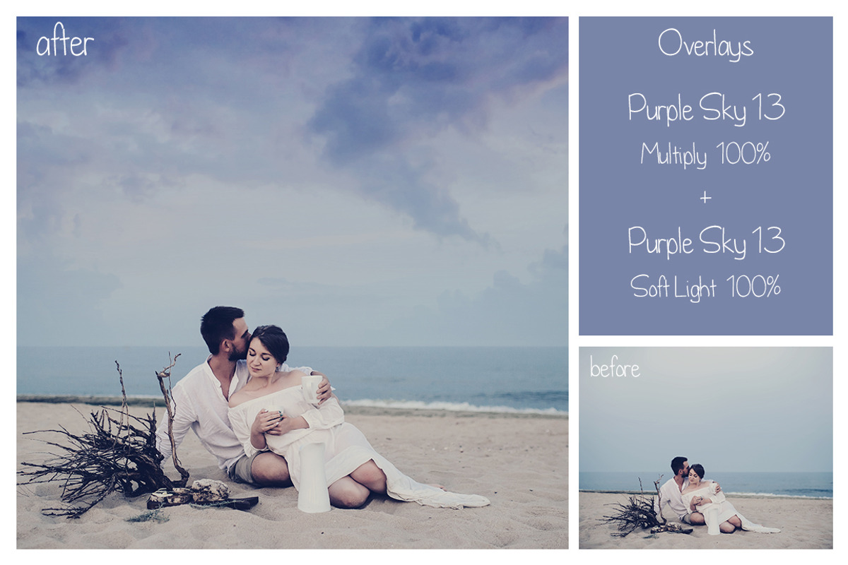 30 Purple Sky Overlays, a Texture Graphic by LovePhotoMoment