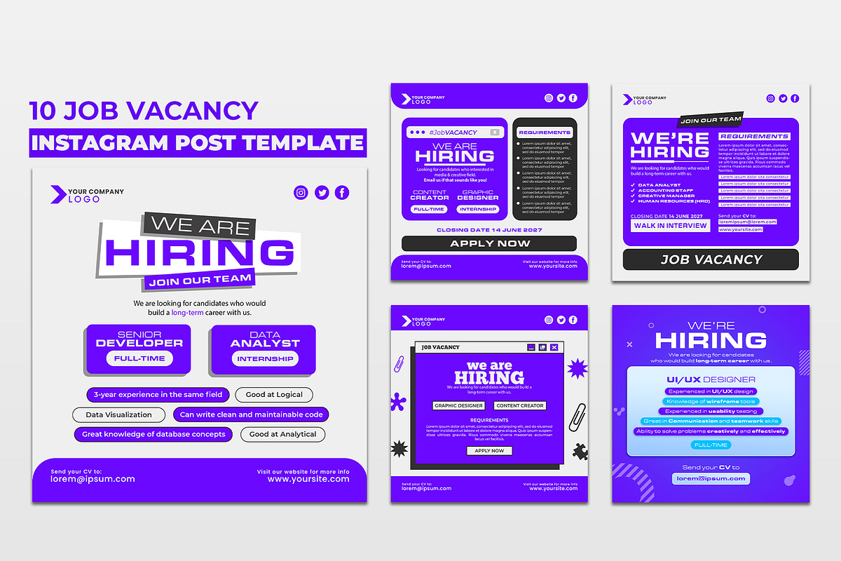 Job Vacancy Instagram Post Template