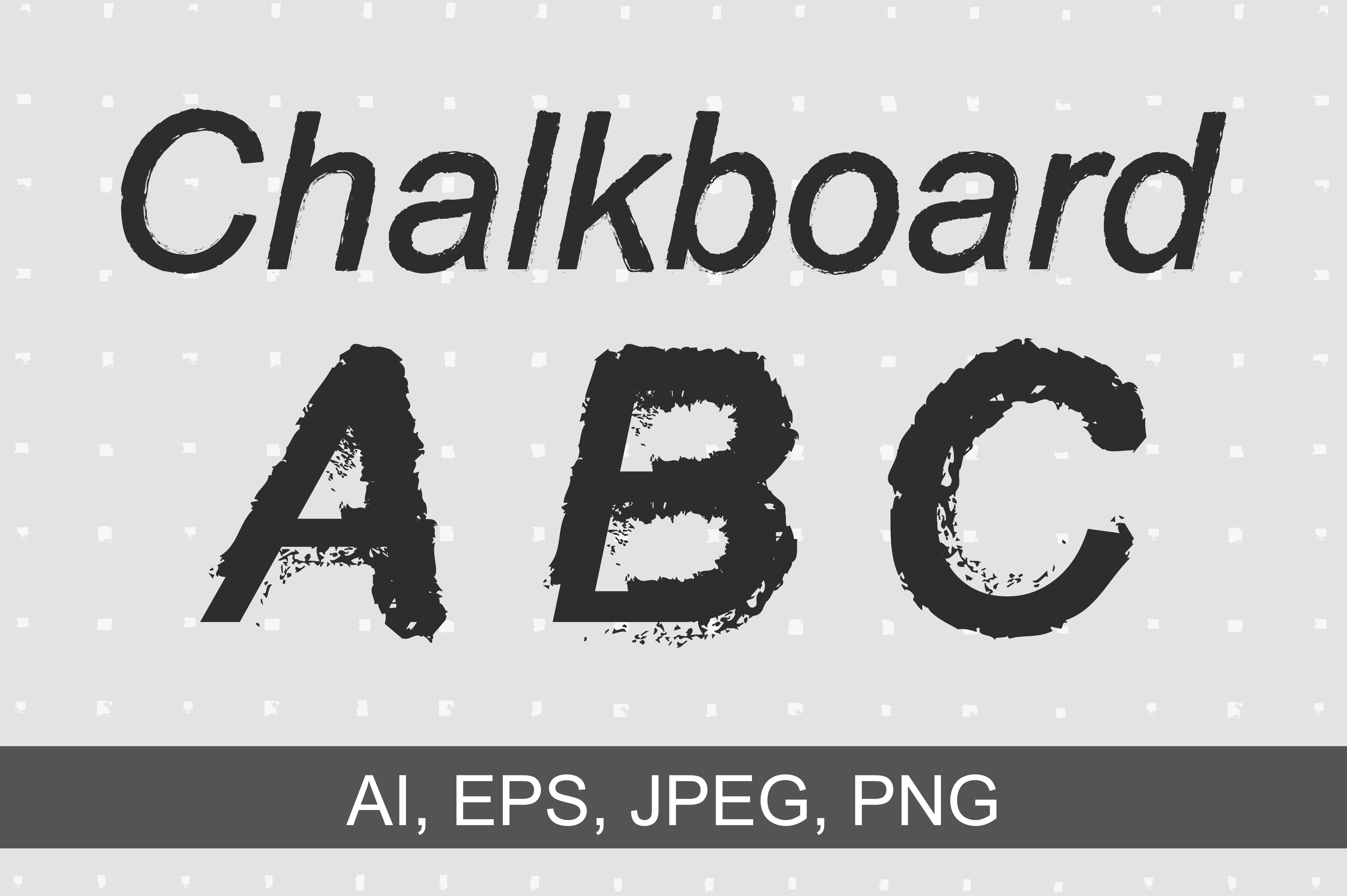 Chalkboard Alphabet vector, an Object Graphic by Lapka ♥ Shop