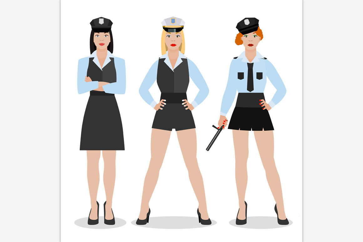 Police Girl, a Person Illustration by Anna's Shop
