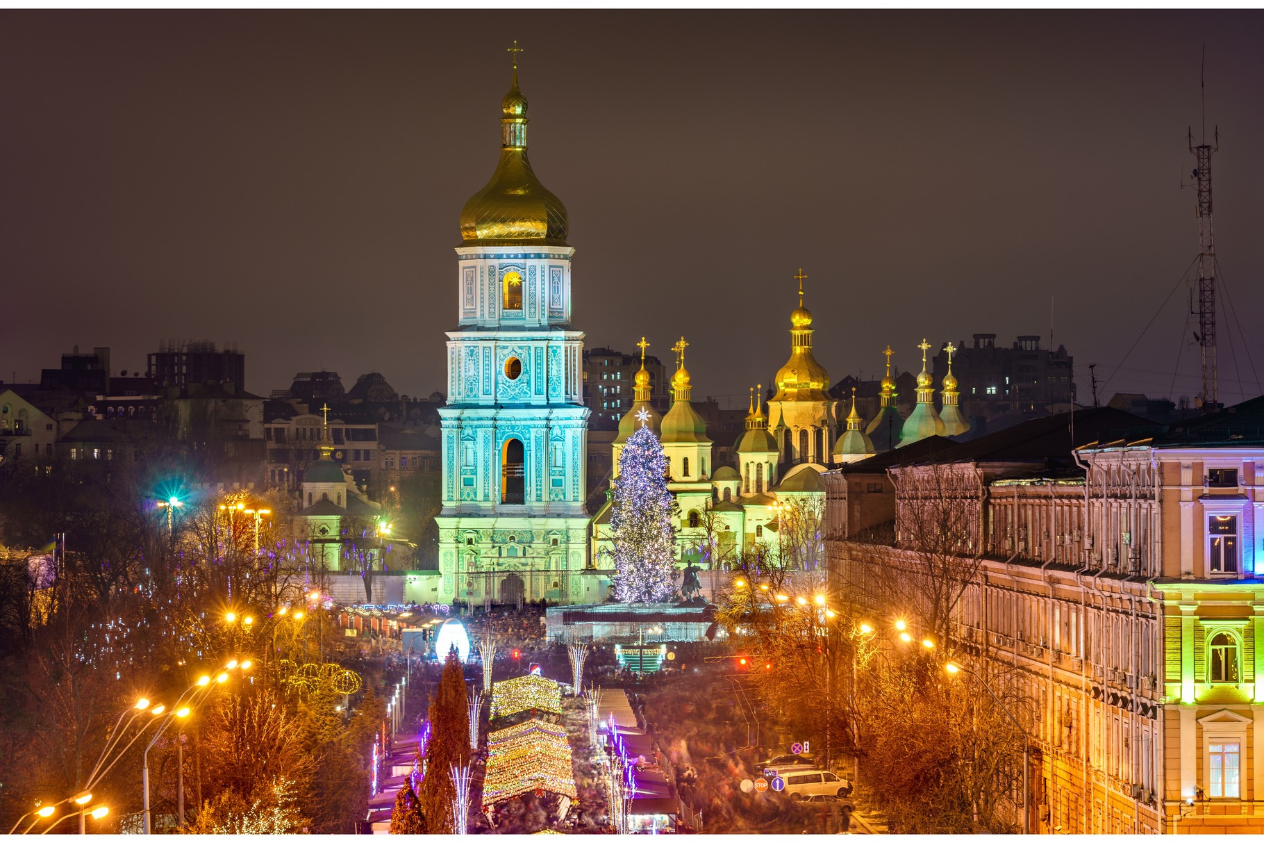 View of saint sophia cathedral a unesco world heritage site in kiev ...