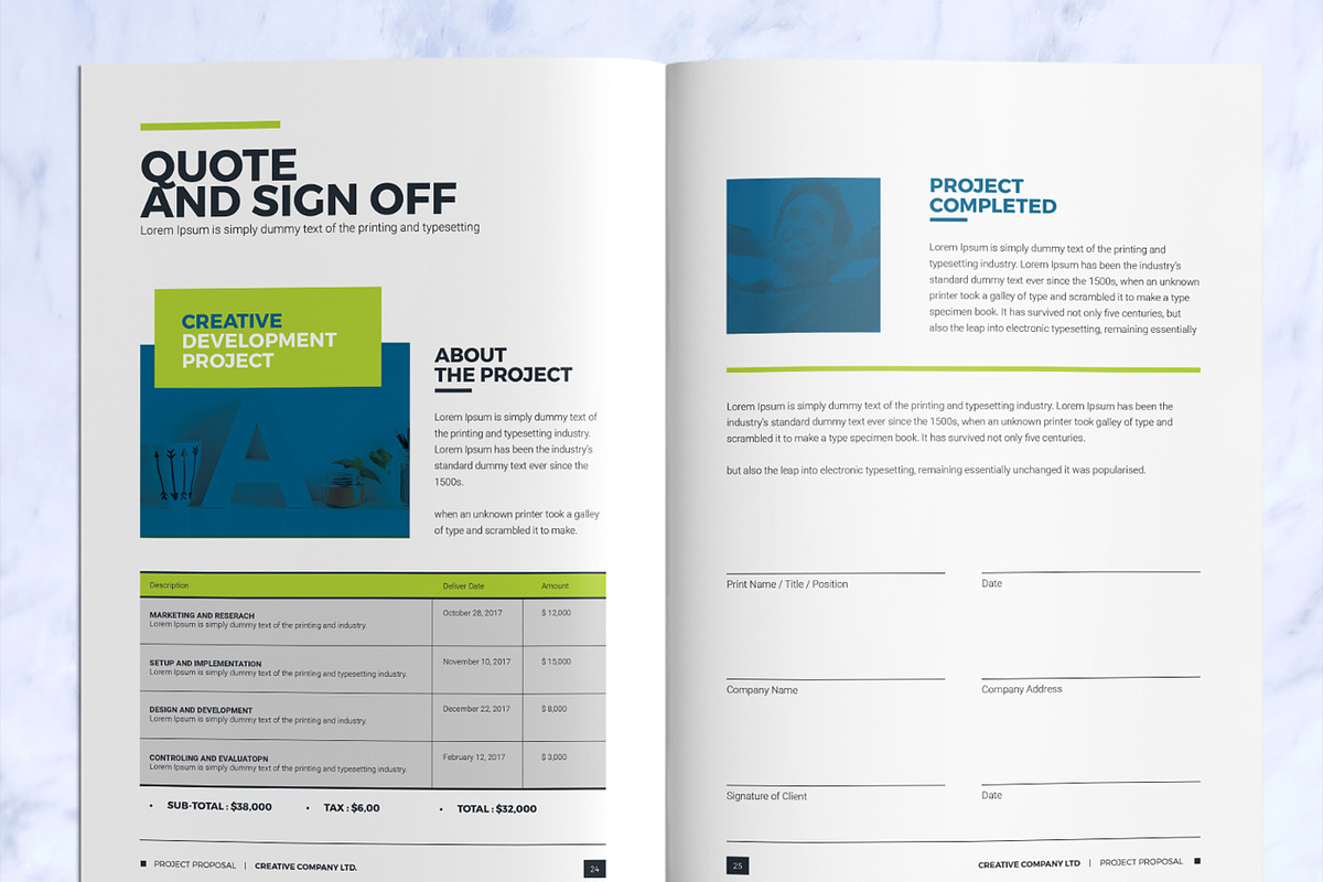 MS Word Project Proposal Template, a Stationery Template by ContestDesign