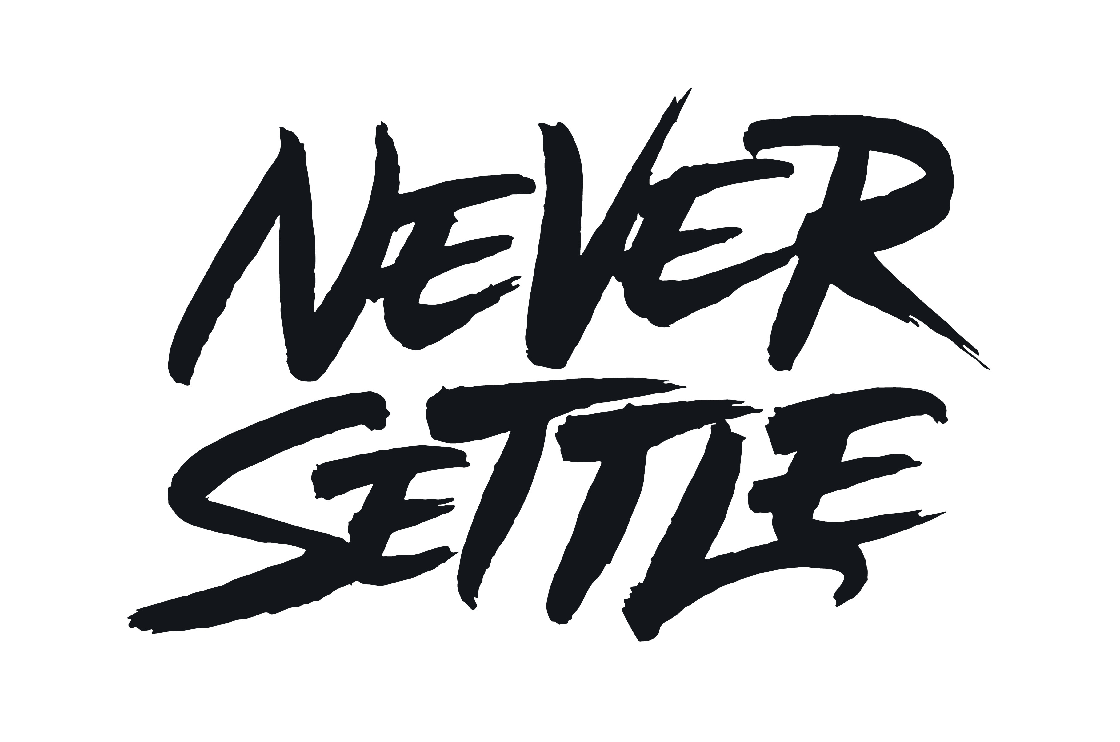 Never Settle lettering design, an Illustration by Zagach Letters