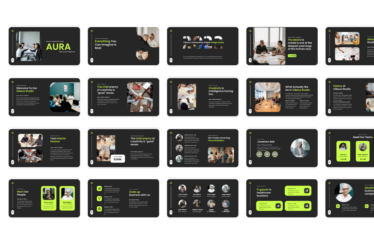 Aura - Pitch Deck Presentation, a Presentation Template by Hammad Arif