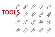 20 Tools UI icons, an Outline Icon by Palau