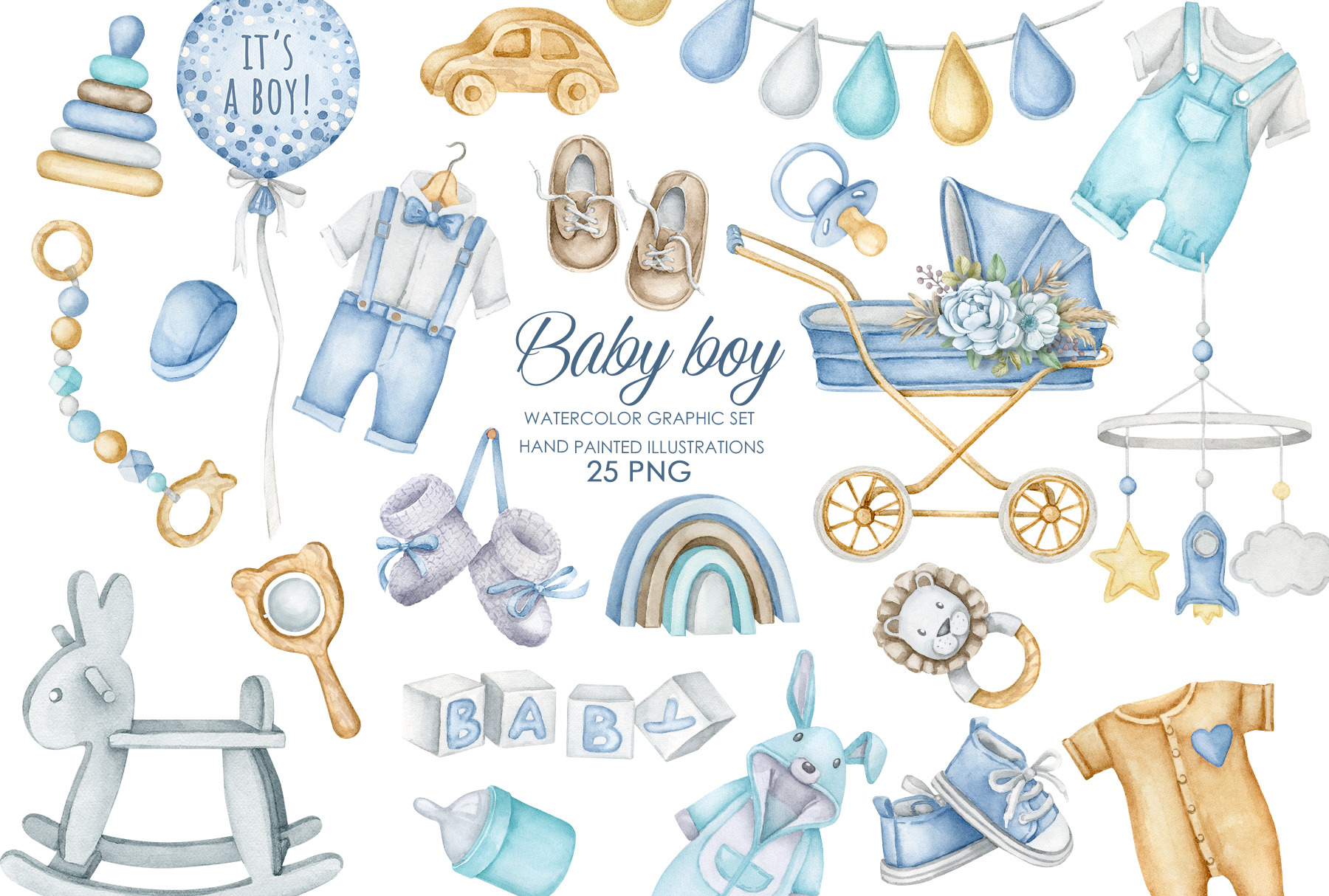 Boy Baby shower clipart PNG