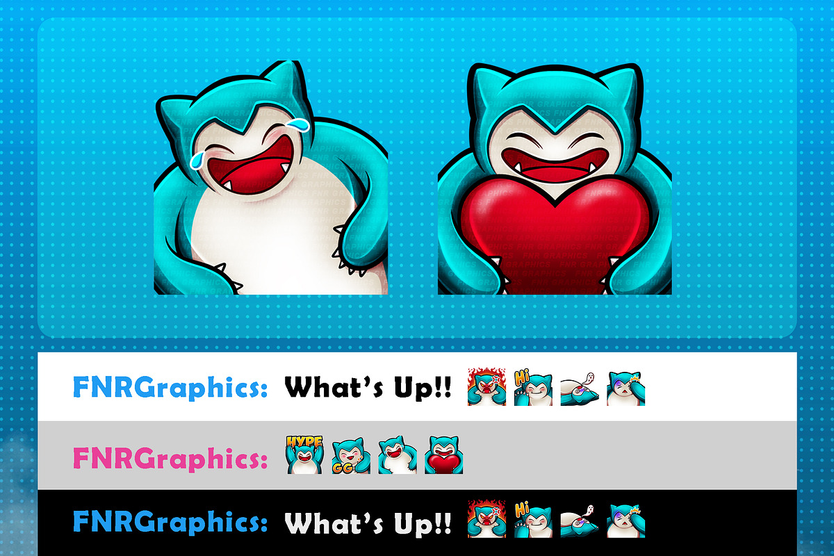 Snorlax Twitch Emotes | Creative Market