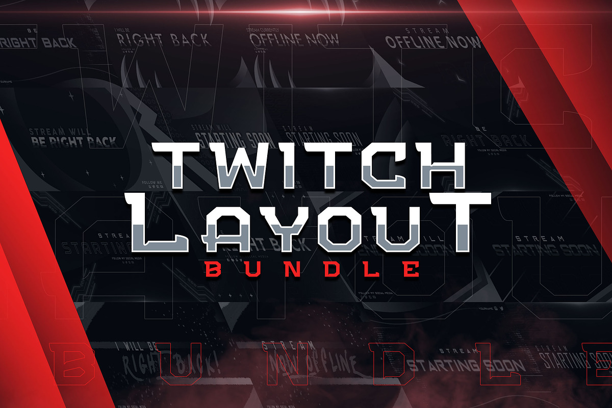 Twitch Layout Creator Bundle, a Social Media Template by Haws.std