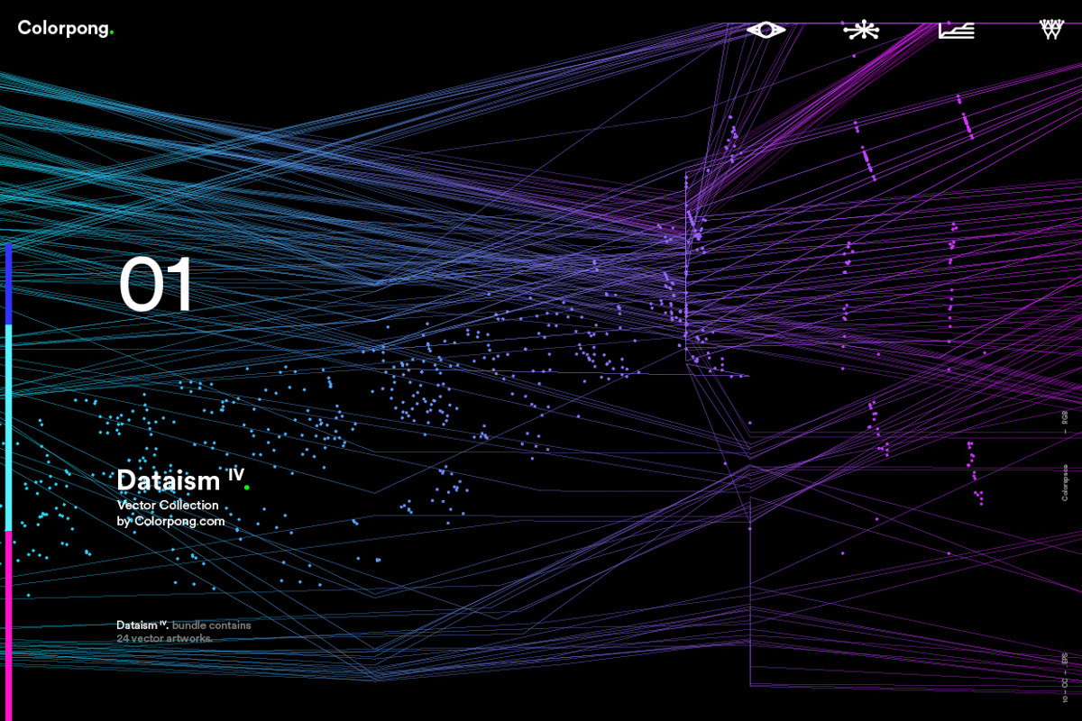 Dataism IV - Vector bundle, a Technology Illustration by Colorpong