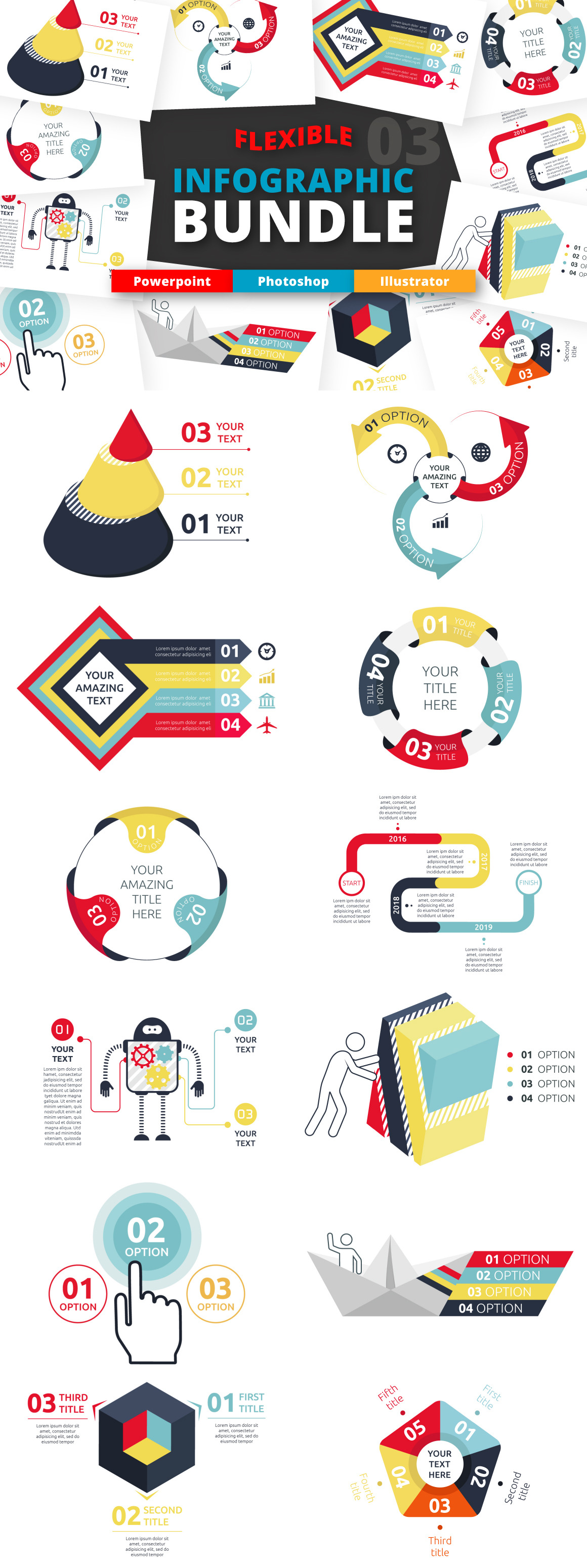 Flexible Infographic Bundle (vol.3), a Presentation Template by ...