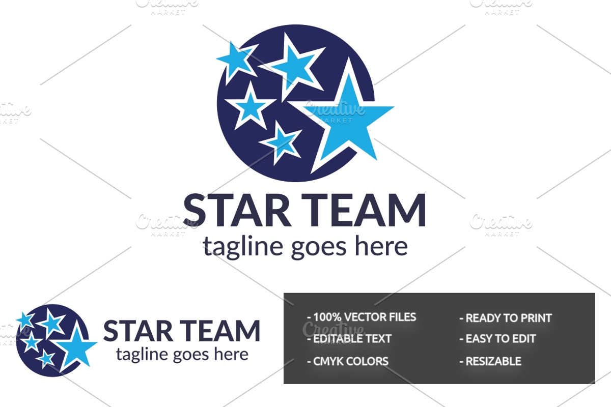 Star Team Logo, a Branding & Logo Template by Design_Planet | Creative ...