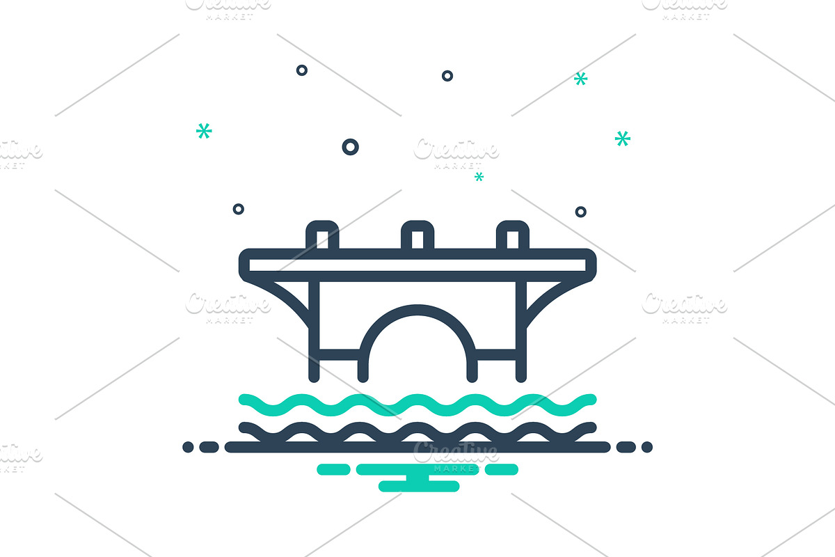 Bridge viaduct icon, an Icon by Creative priyanka | Creative Market