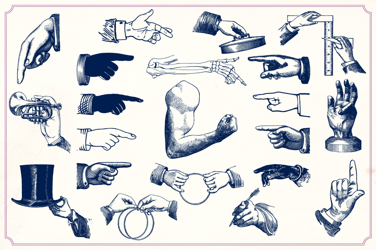Vintage Hand Illustrations, a Person Illustration by Mr Vintage