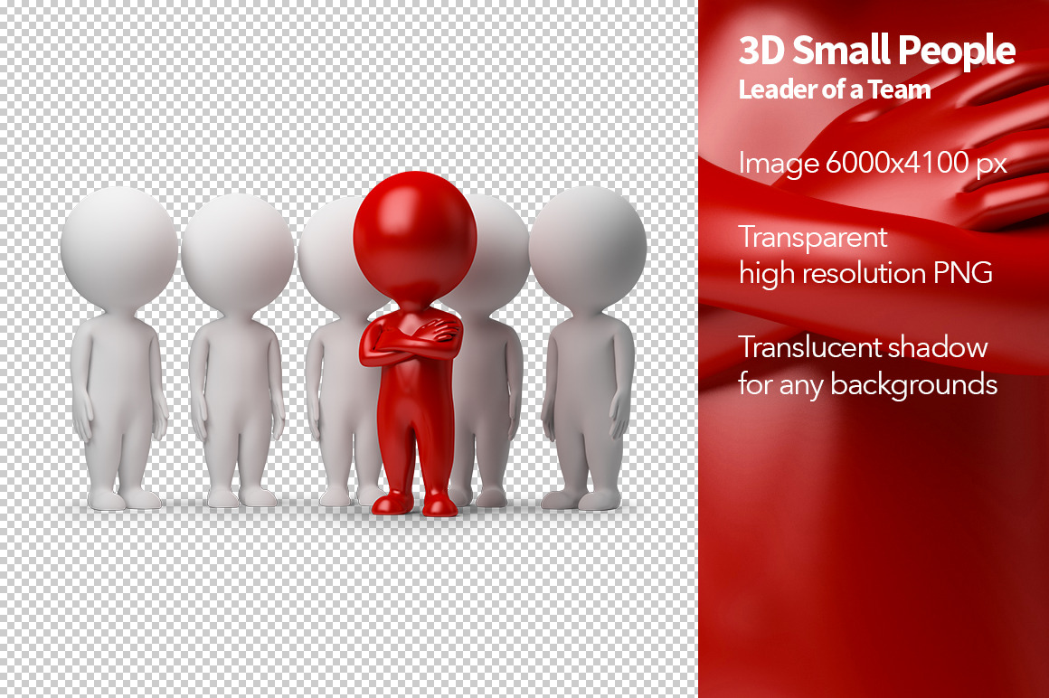 3D Small People - Leader of a Team, a Person Illustration by Anatoly ...