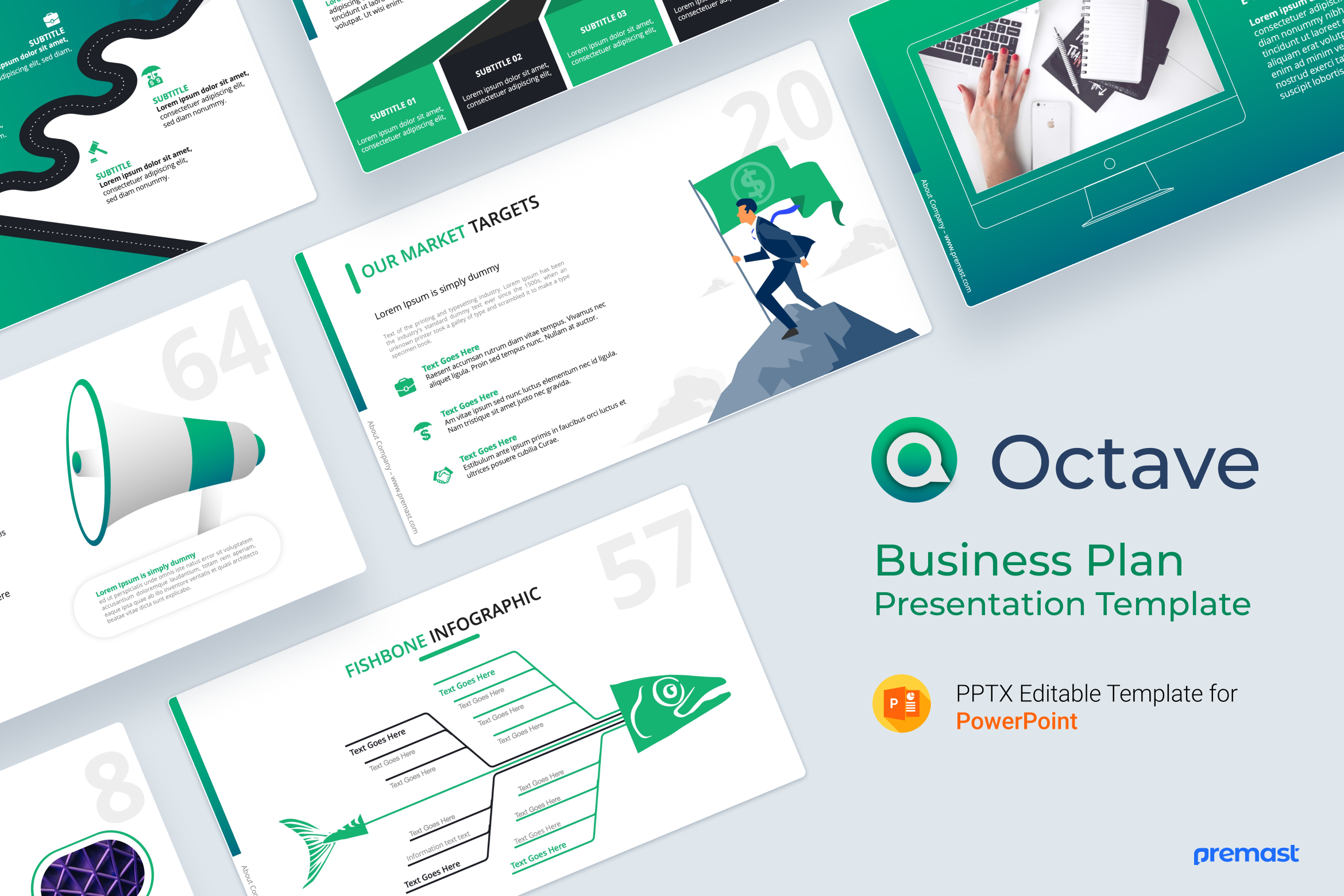 Octave – Business Plan PPTX Template | Creative Market