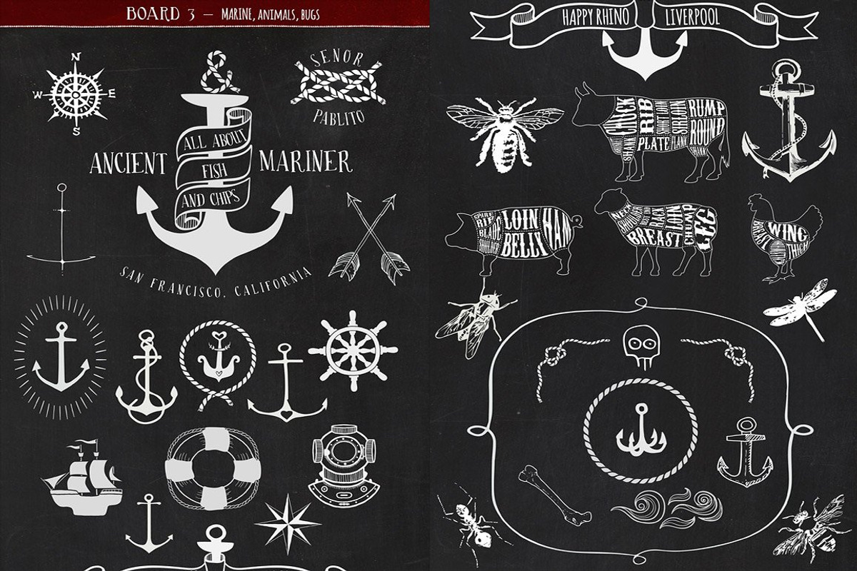 Ultimate Chalkboard Mega Bundle, a Graphic by the little wonder shop