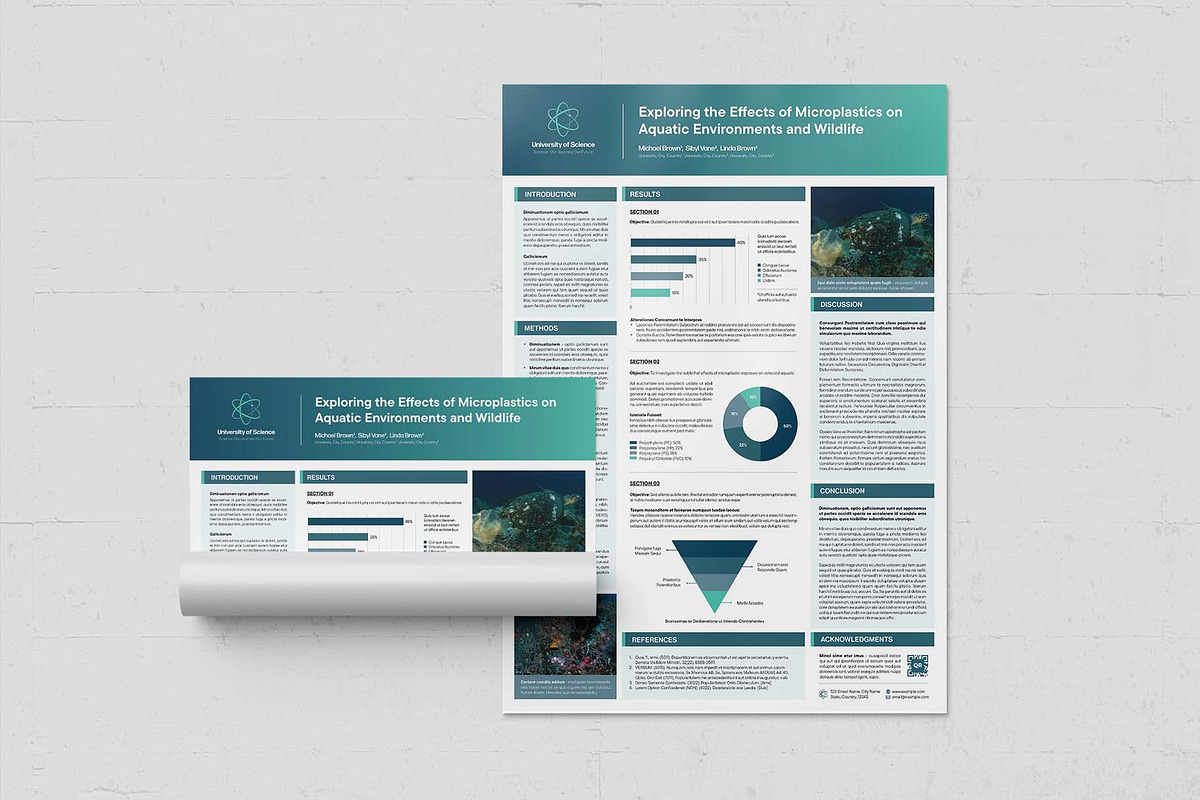 Scientific Case Study Poster Layout, a Poster Template by BrandPacks