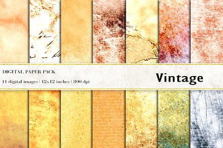 Vintage Digital Papers, a Texture Graphic by BonaDesigns